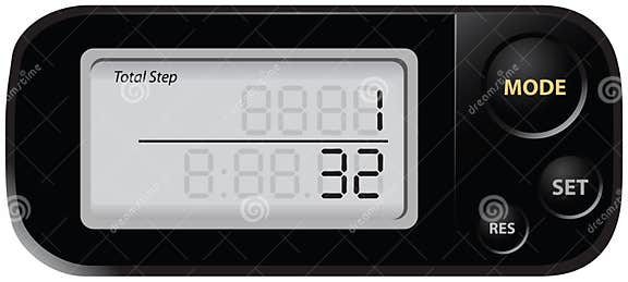 Pedometer for Walking stock vector. Illustration of cartoon - 41557778