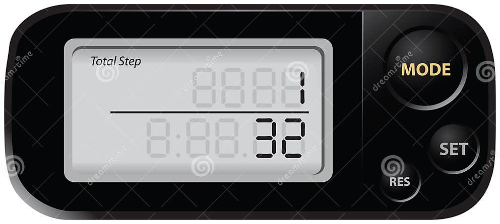 Pedometer for Walking stock vector. Illustration of cartoon - 41557778