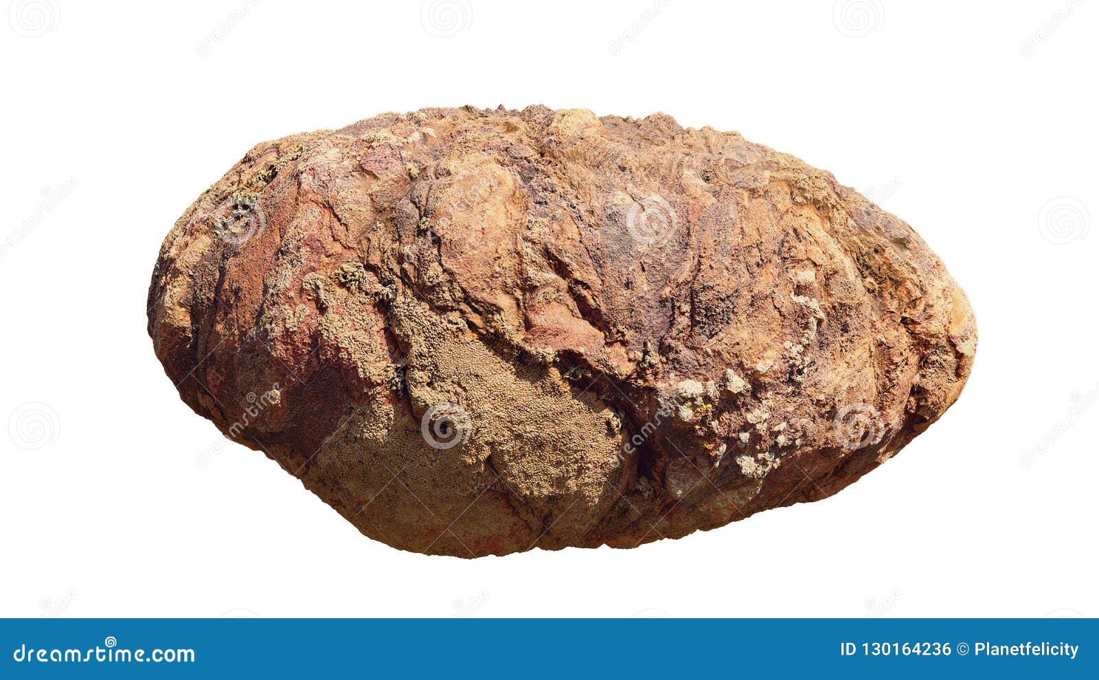 Pedra Marrom Natural Do Granito Isolada No Fundo Branco Foto de Stock ...