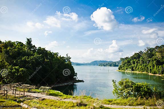 Pedu Lake stock image. Image of trees, kedah, malaysia - 23047709