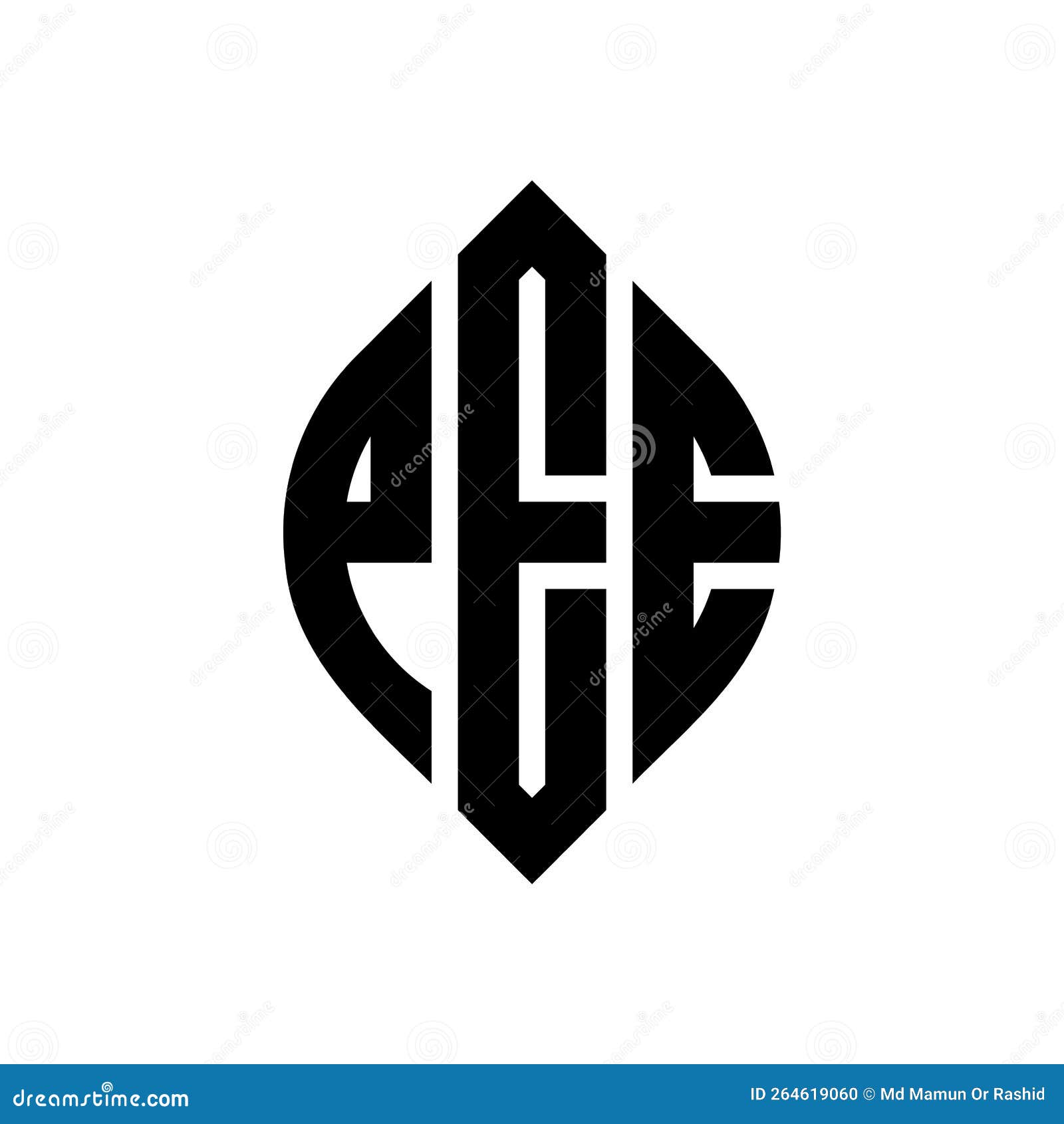 PEE Circle Letter Logo Design with Circle and Ellipse Shape. PEE ...