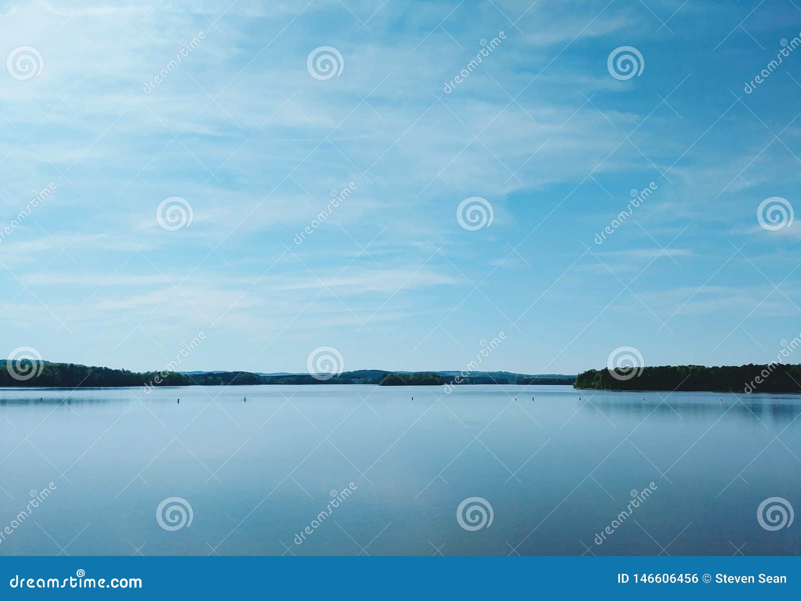 Pee Dee River Horizon stock photo. Image of river, lake - 146606456