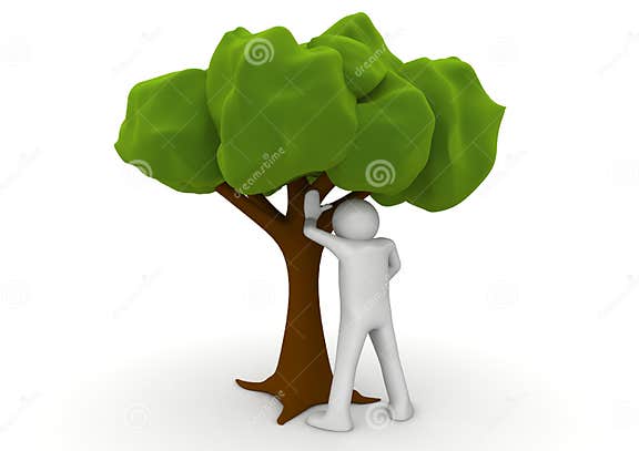 Peeing by the Tree - Ecology Collection Stock Illustration ...