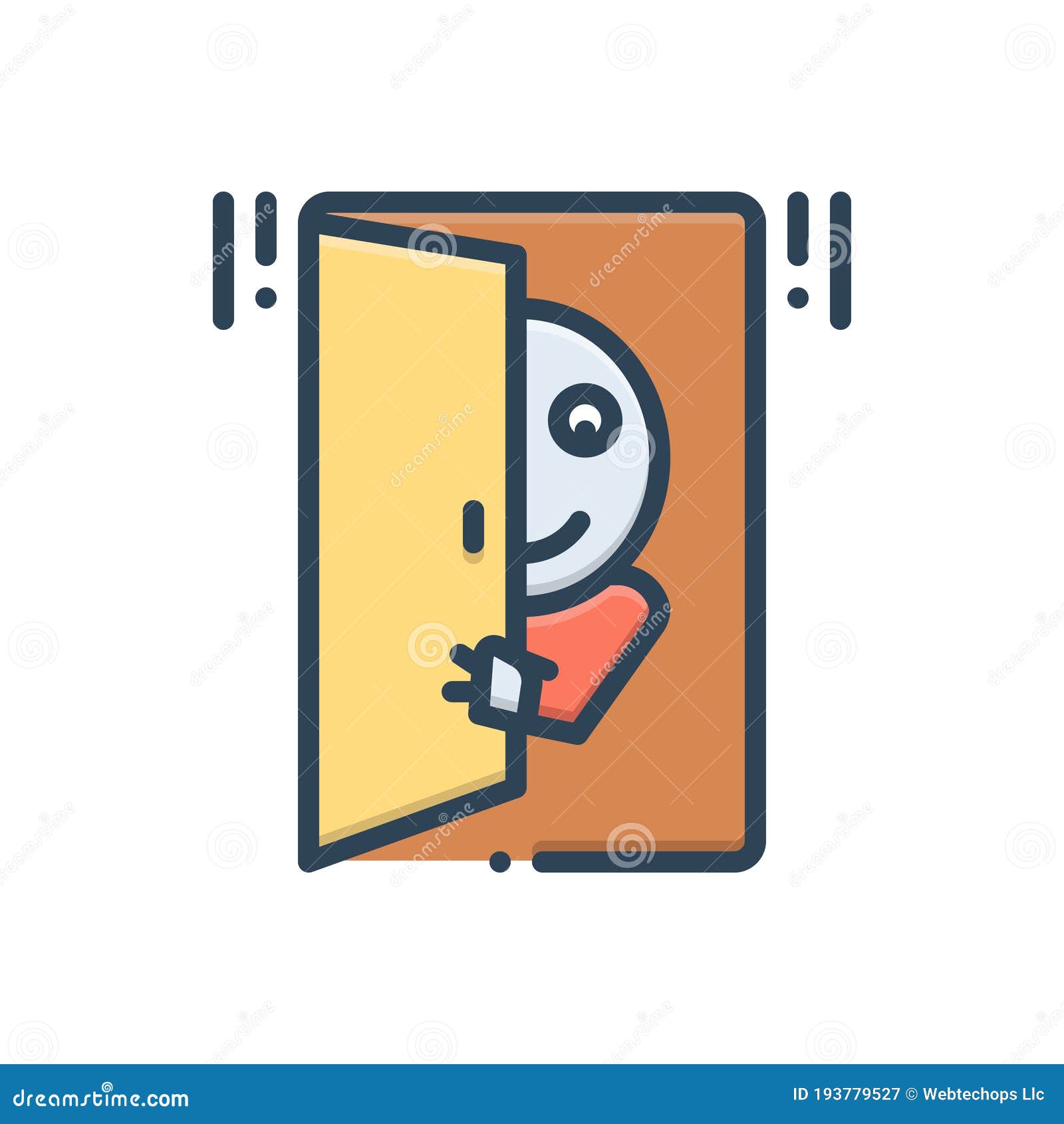 Color Illustration Icon for Peek, Peep and Human Stock Illustration ...