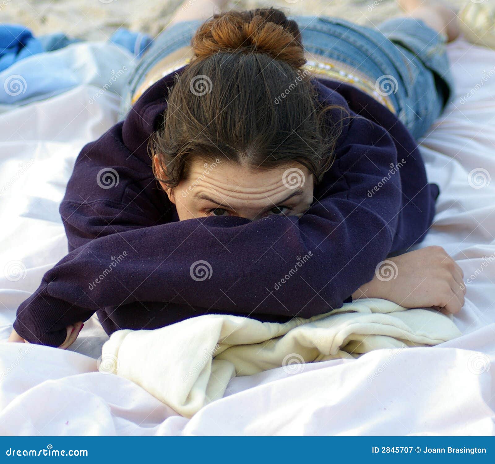 Peek out stock image. Image of peeks, girl, teenager, beach - 2845707