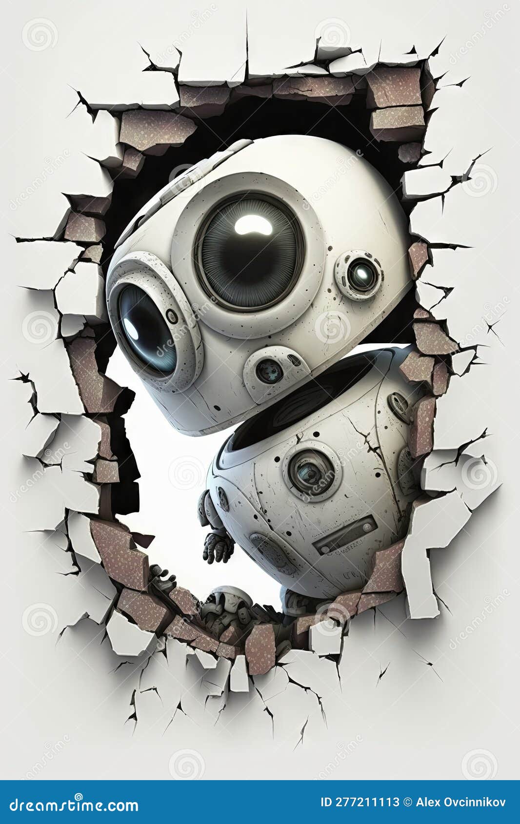 Peeking through the Broken Robot Hole. Perfect for Posters and Web ...