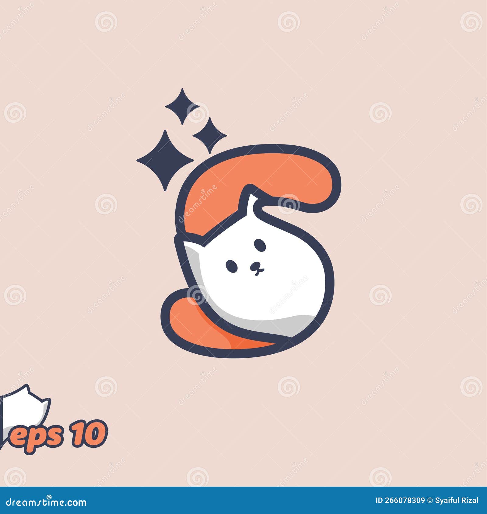 Peeking Cat Alphabet S stock illustration. Illustration of funny ...