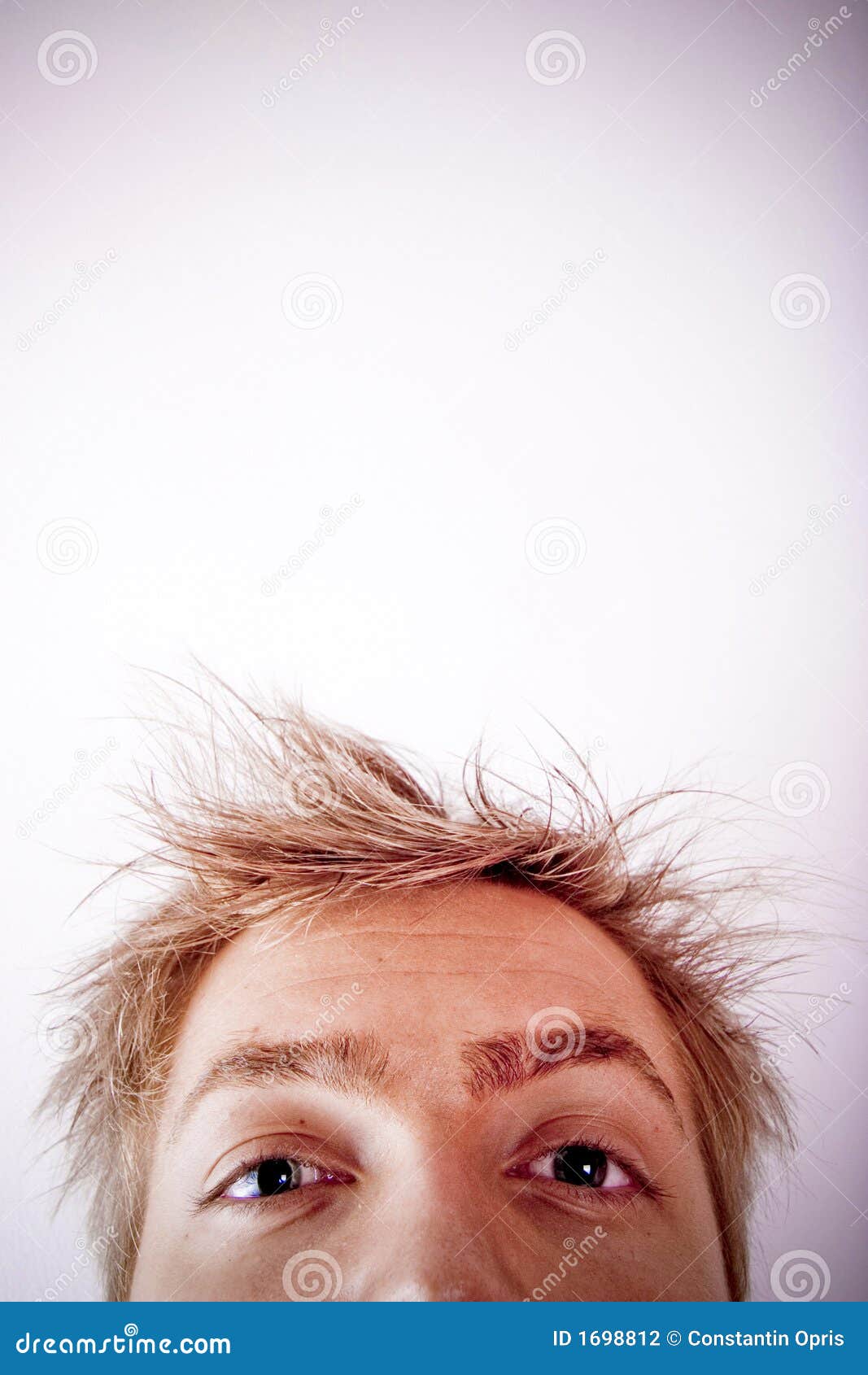 Peeking Man Face stock photo. Image of face, look, open - 1698812