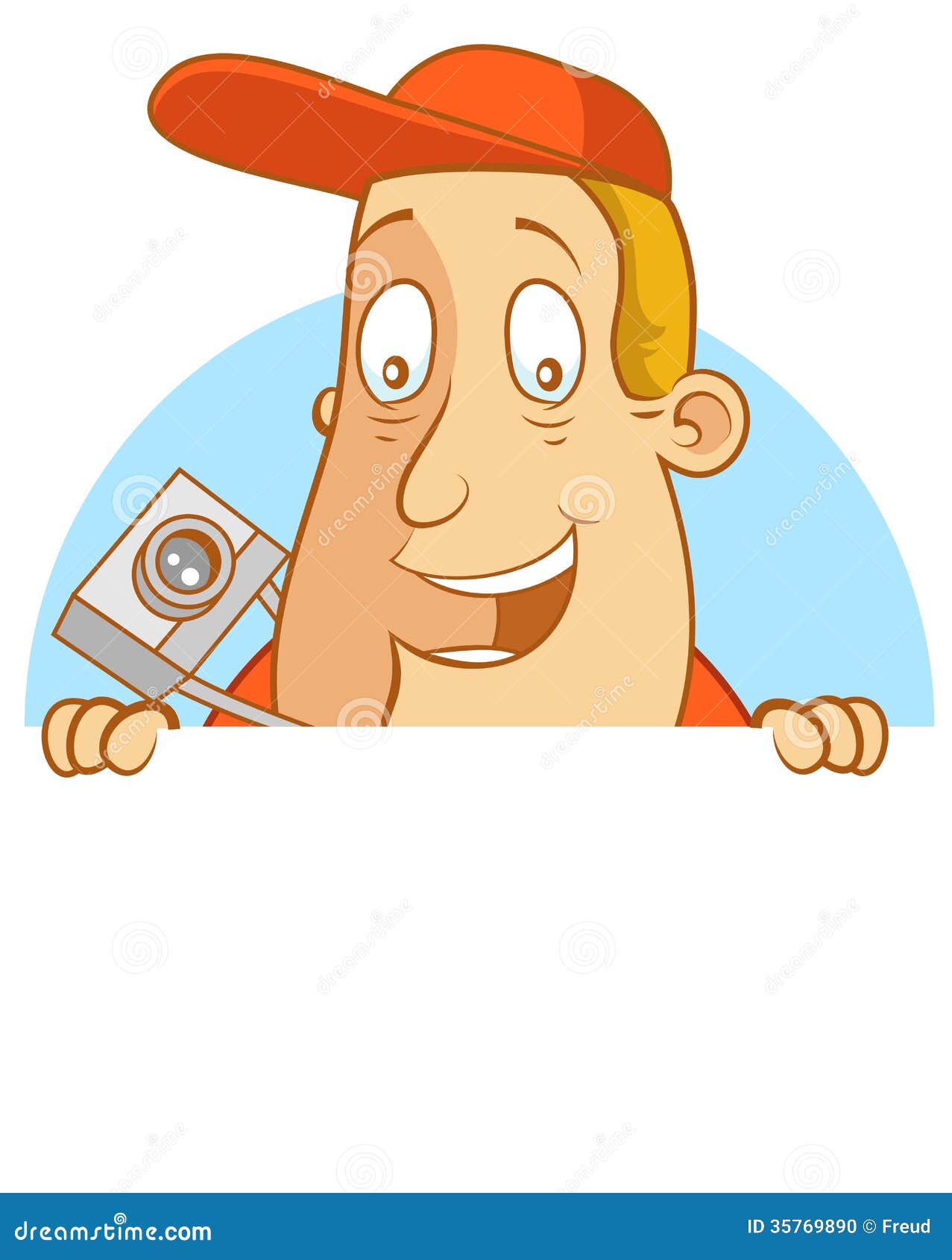 Peeking Over White Sign stock vector. Illustration of showing - 35769890