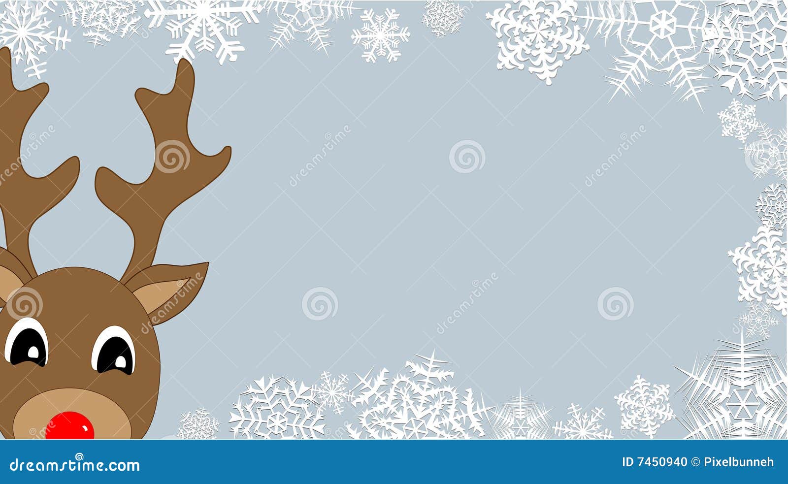 Peeking Rudolph stock vector. Illustration of cartoon - 7450940