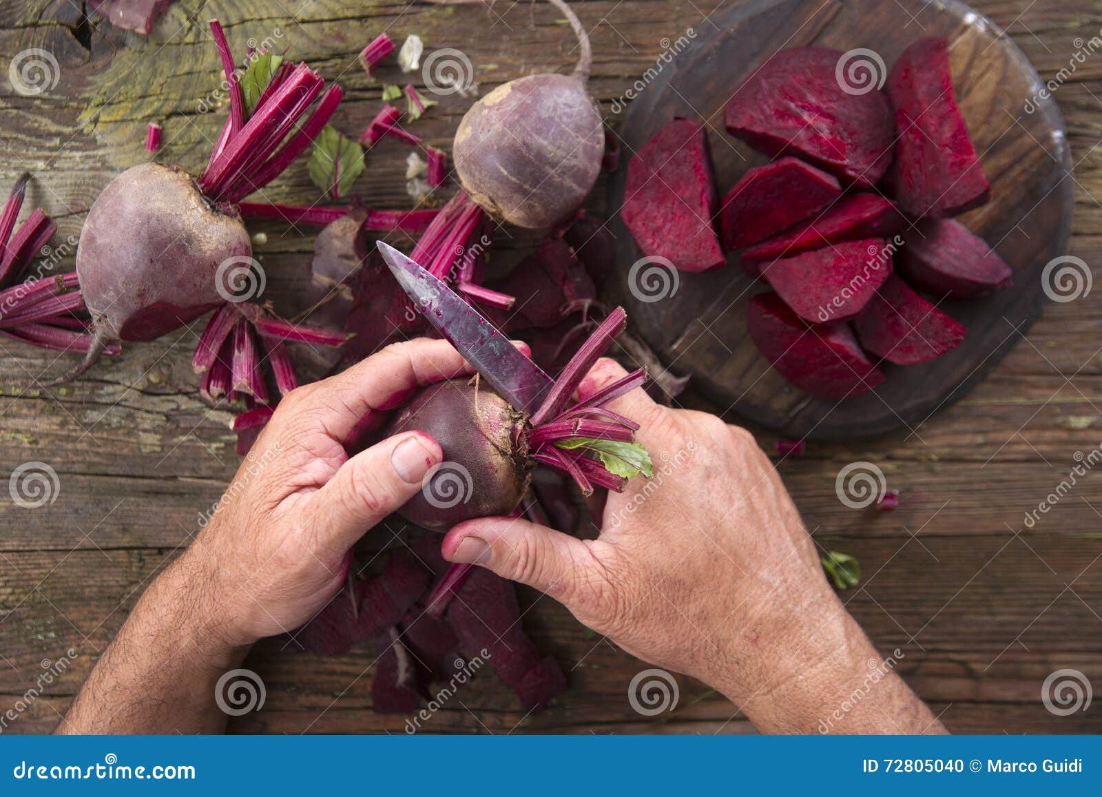 Peel the beetroot stock photo. Image of harvest, knife - 72805040