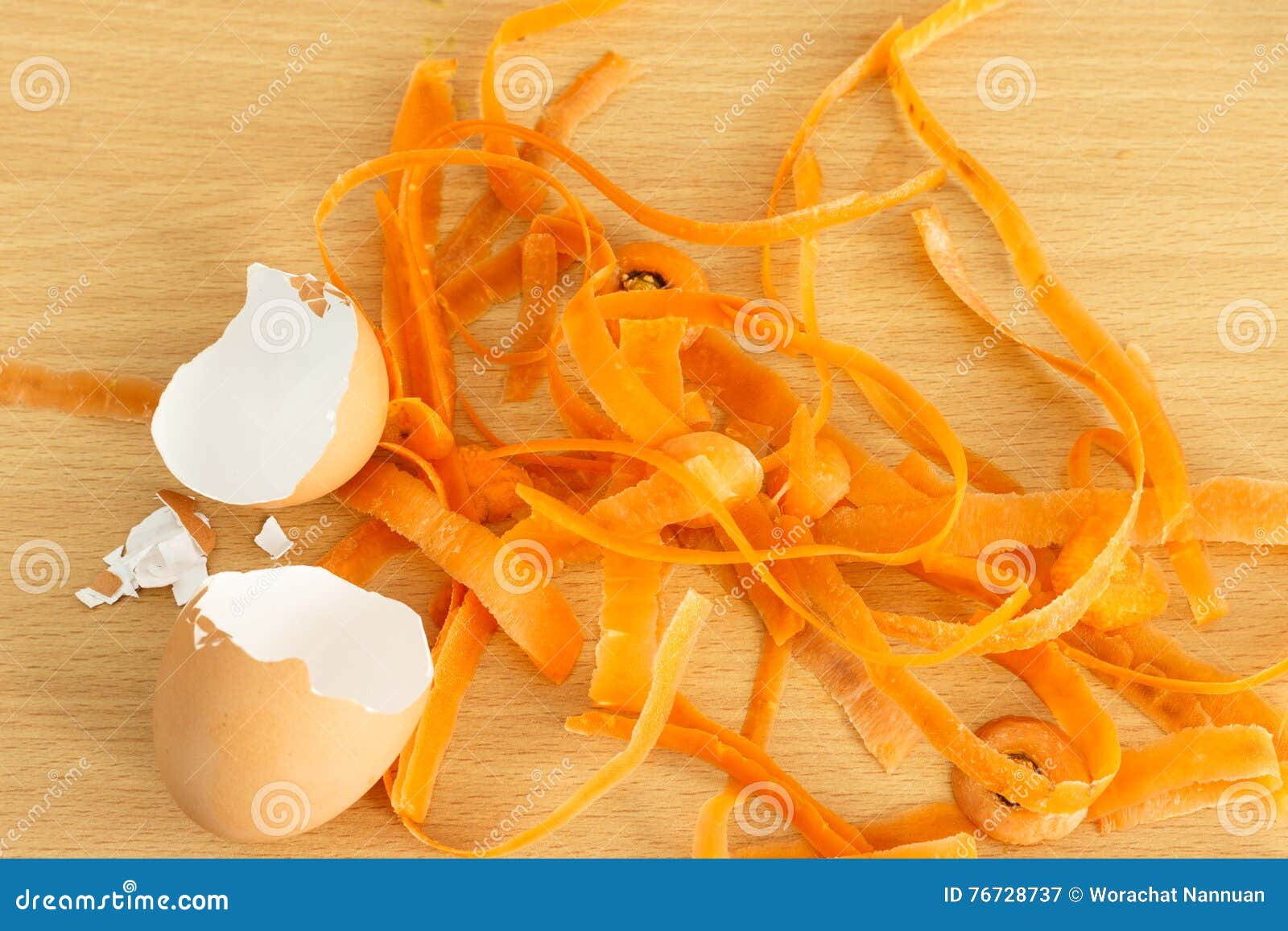 Peel carrots and egg shell stock image. Image of closeup - 76728737