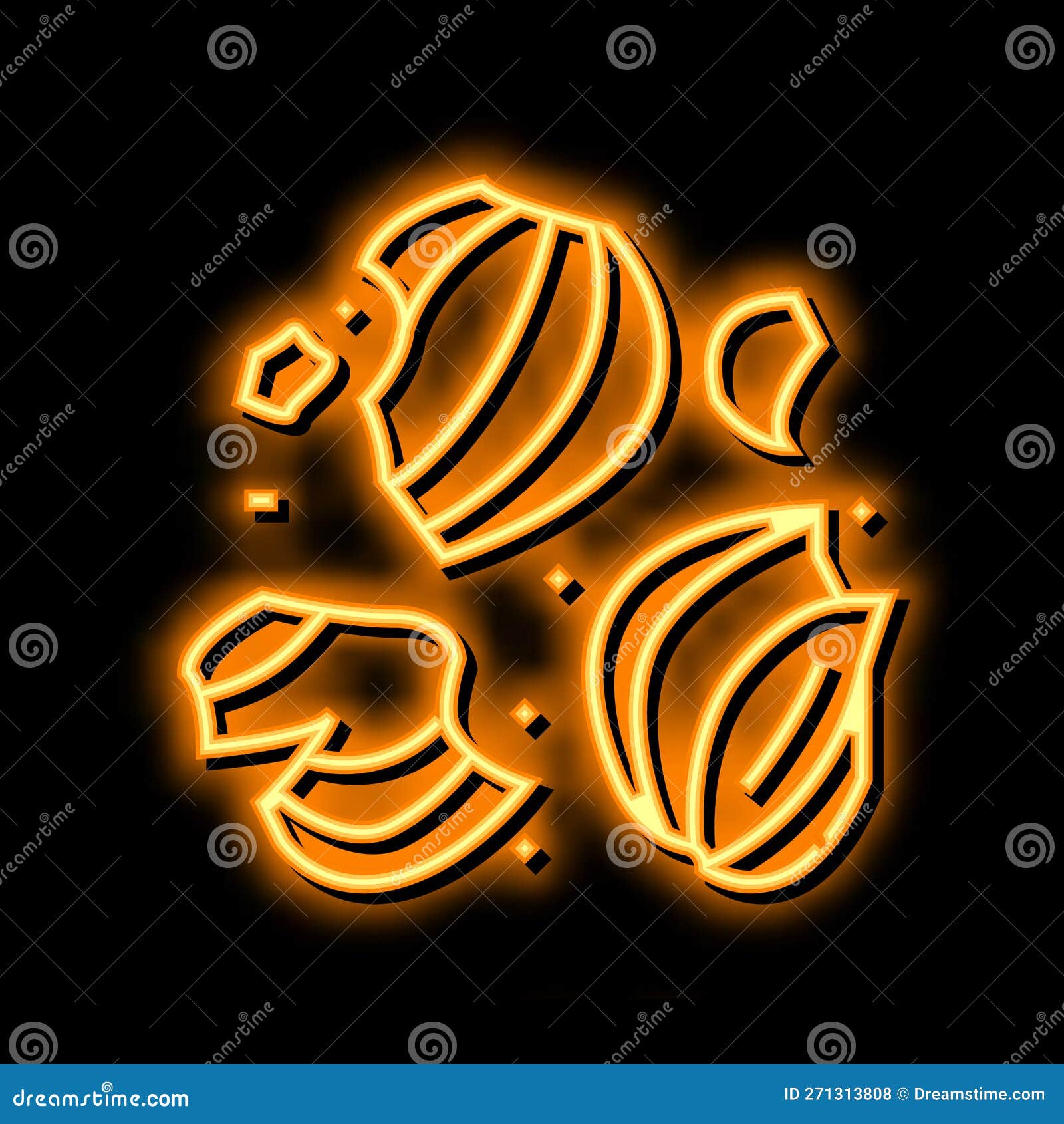 Peel of Onion Neon Glow Icon Illustration Stock Vector - Illustration ...