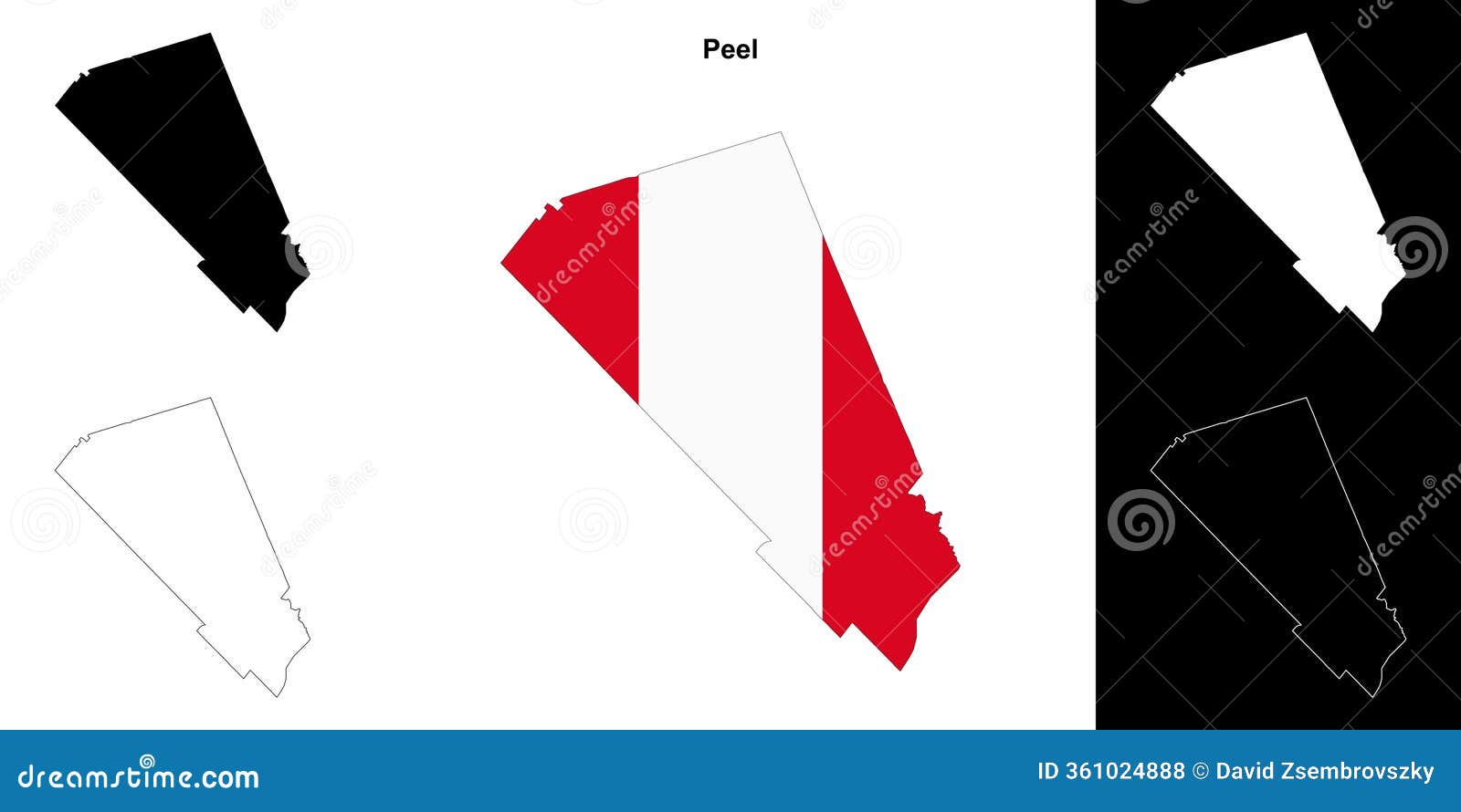 Peel outline map stock illustration. Illustration of region - 361024888