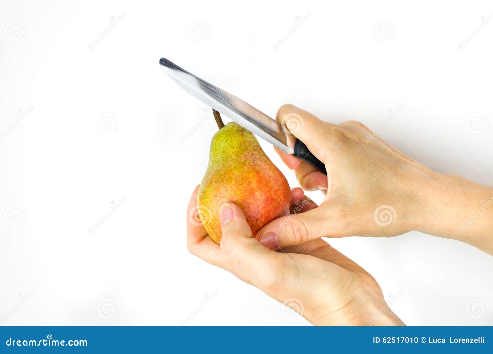 Peel pear stock photo. Image of vitamin, knife, nutrition - 62517010