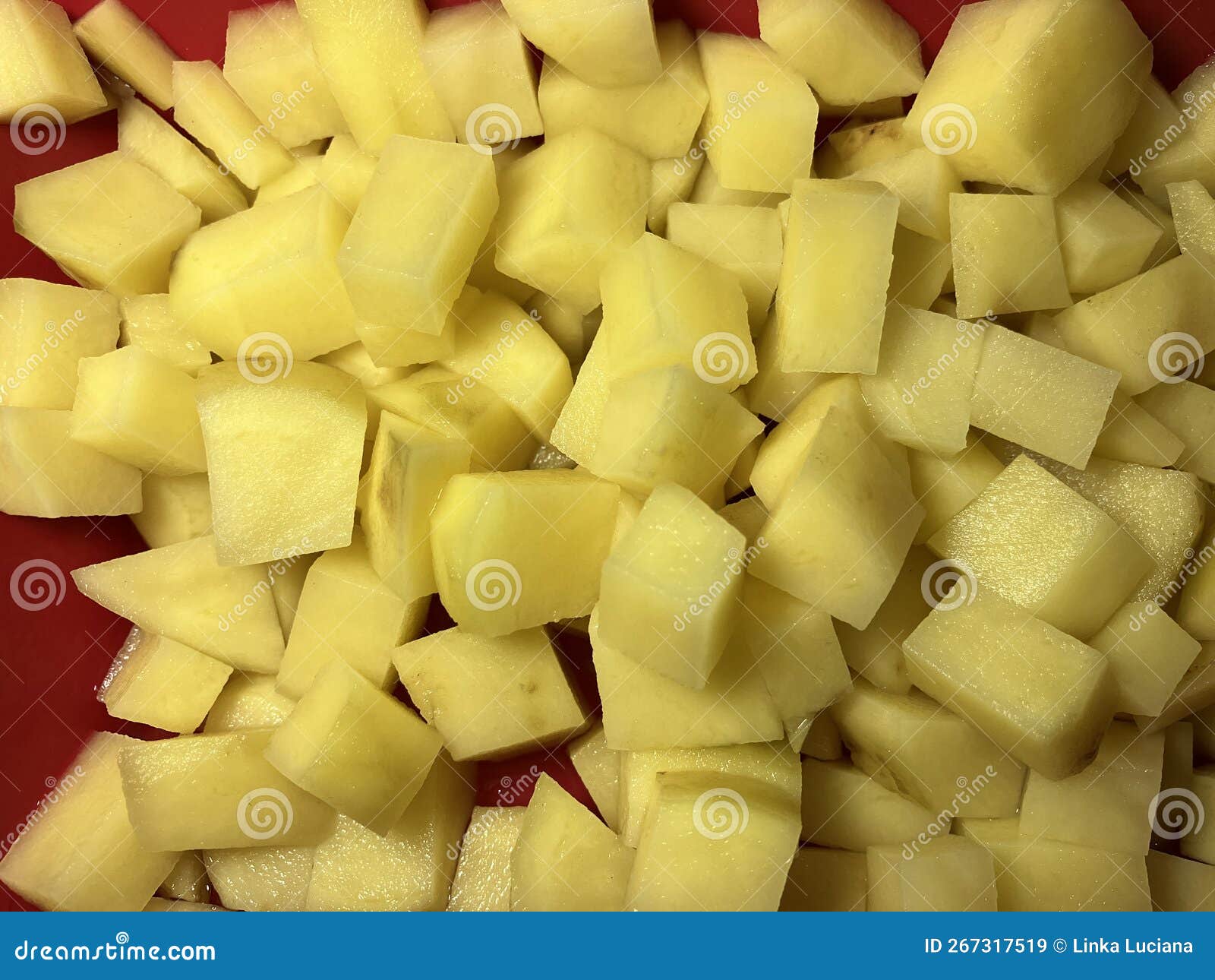 Potatoes cubes stock image. Image of peel, natural, indonesia - 267317519