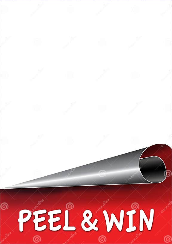 Peel and Win stock illustration. Illustration of digital - 11241288