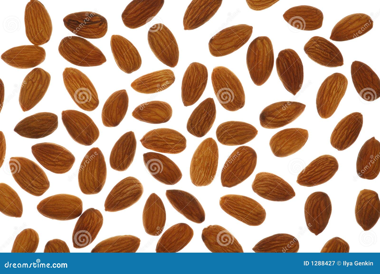 Peeled Almond on White Background. Stock Image - Image of closeup, food ...