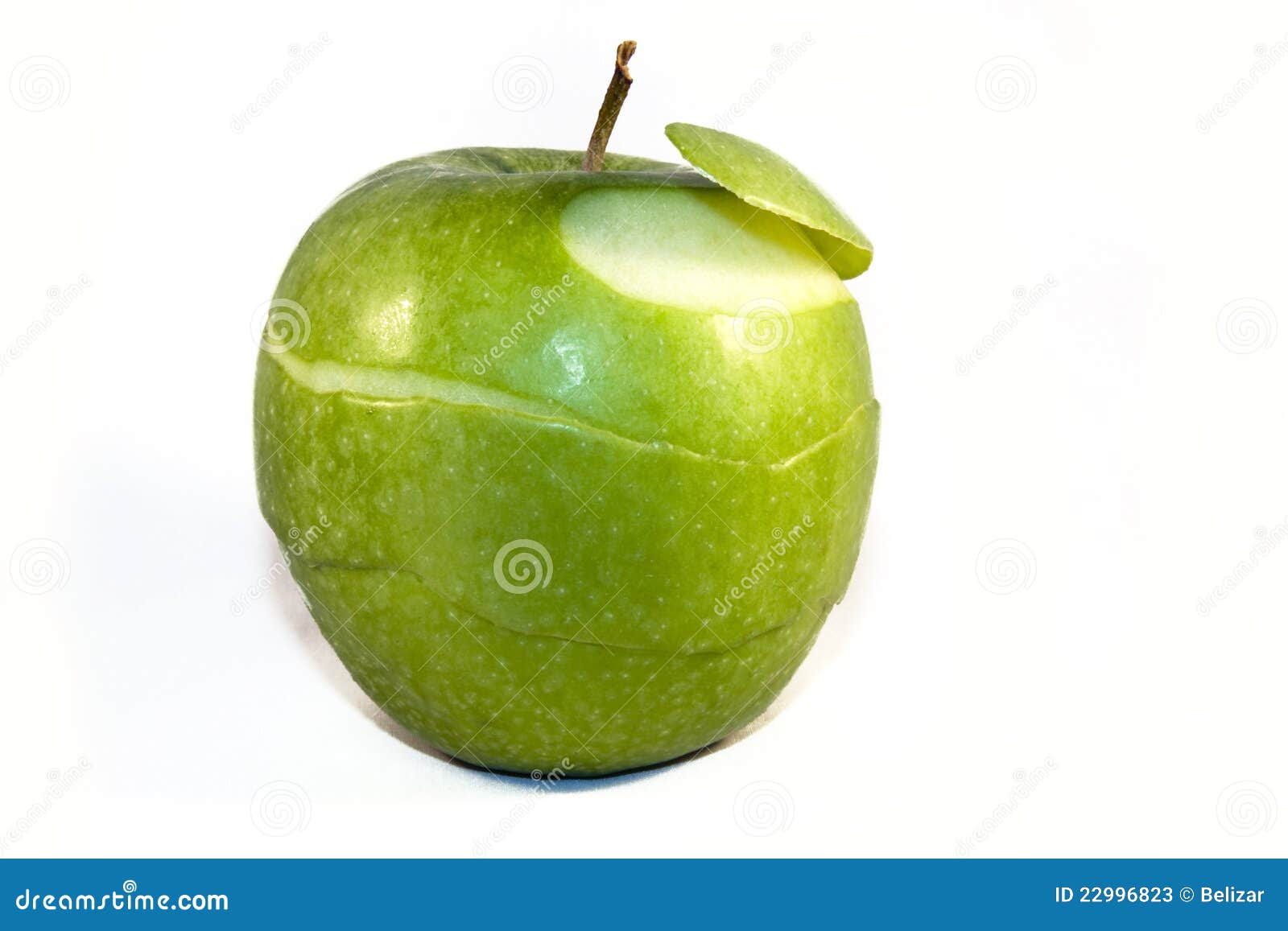 Peeled apple stock image. Image of smith, green, peeling - 22996823