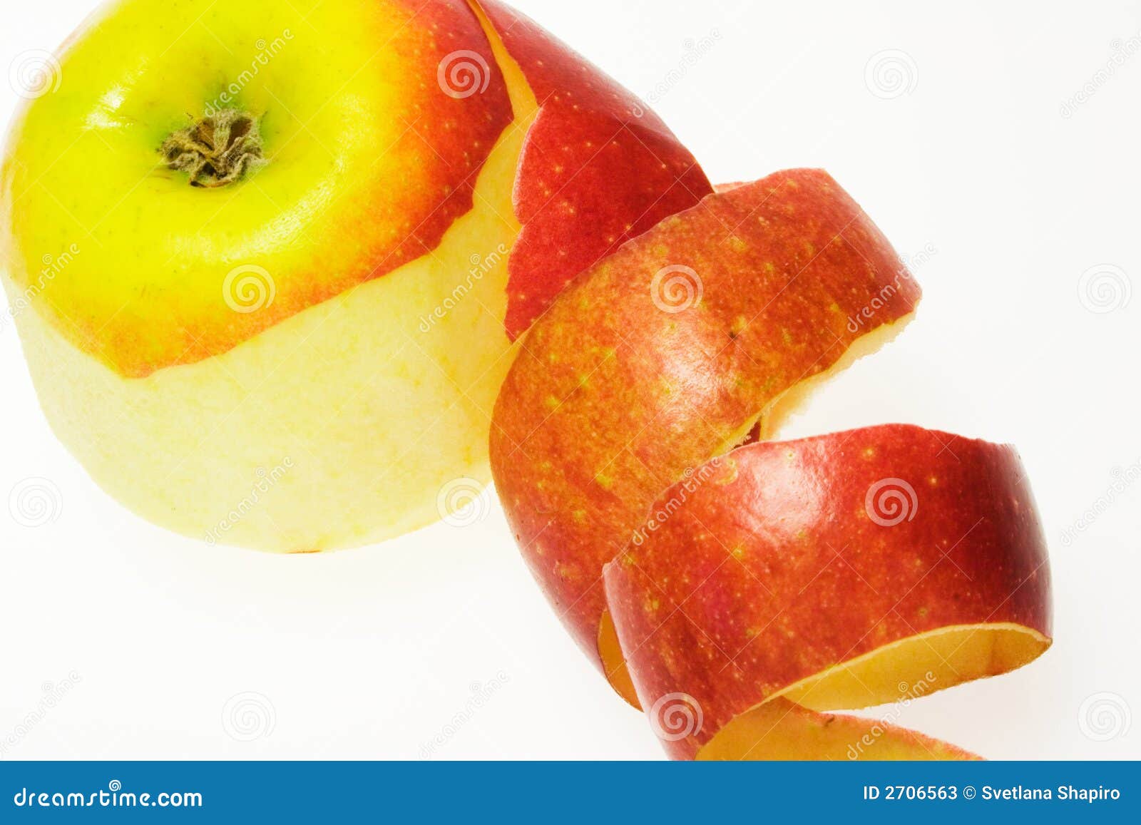Peeled Apple stock image. Image of peeling, gourmet, green - 2706563
