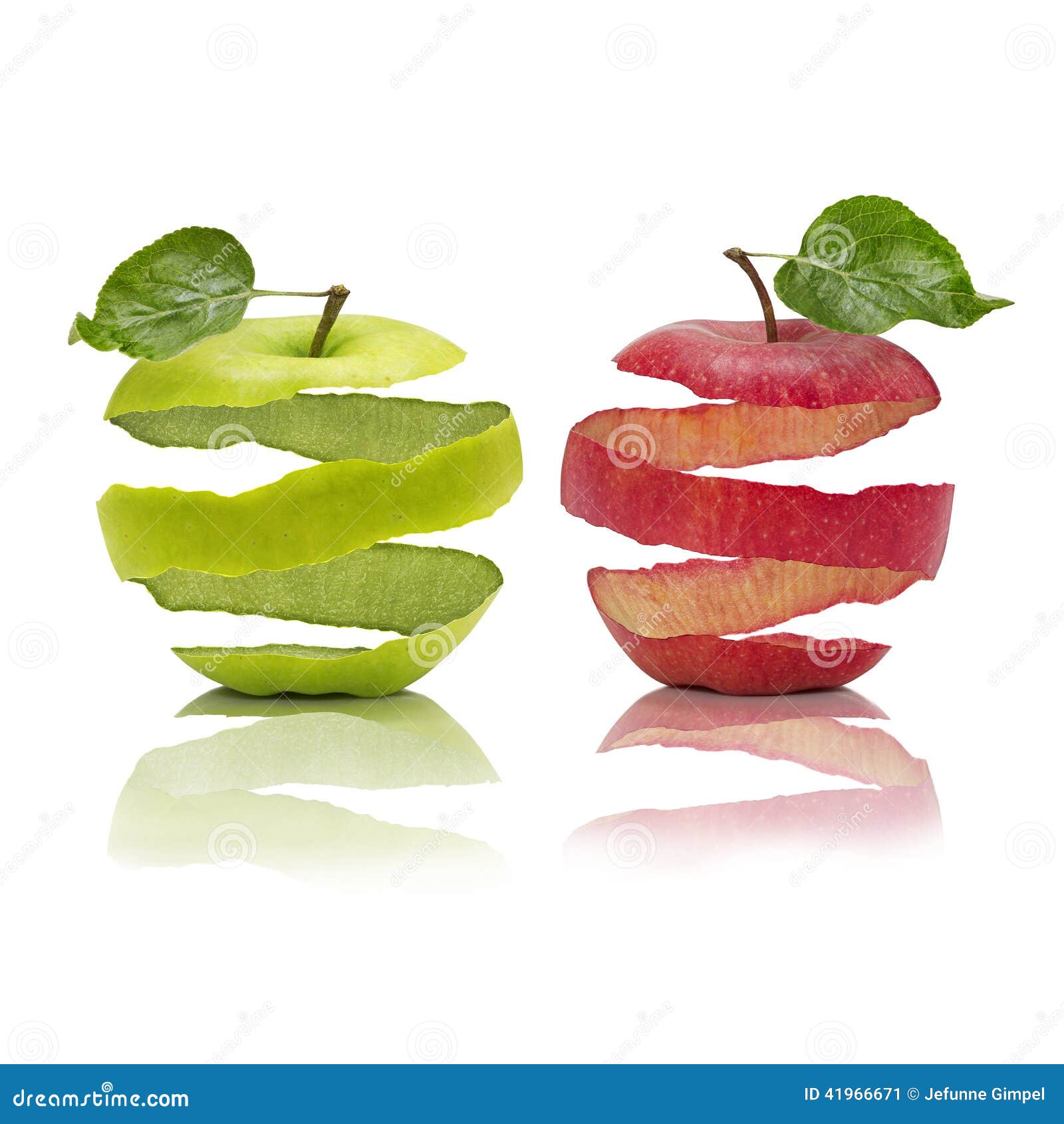 Peeled Apples stock image. Image of white, spiral, thirst - 41966671