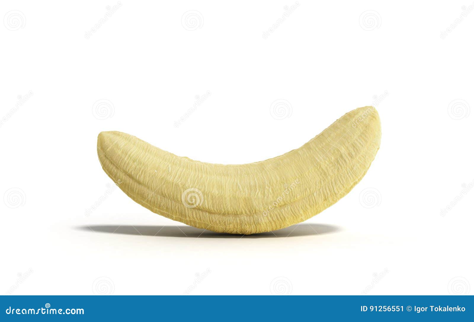Peeled Banana Open Banana 3d Render on a White Backgrou Stock ...