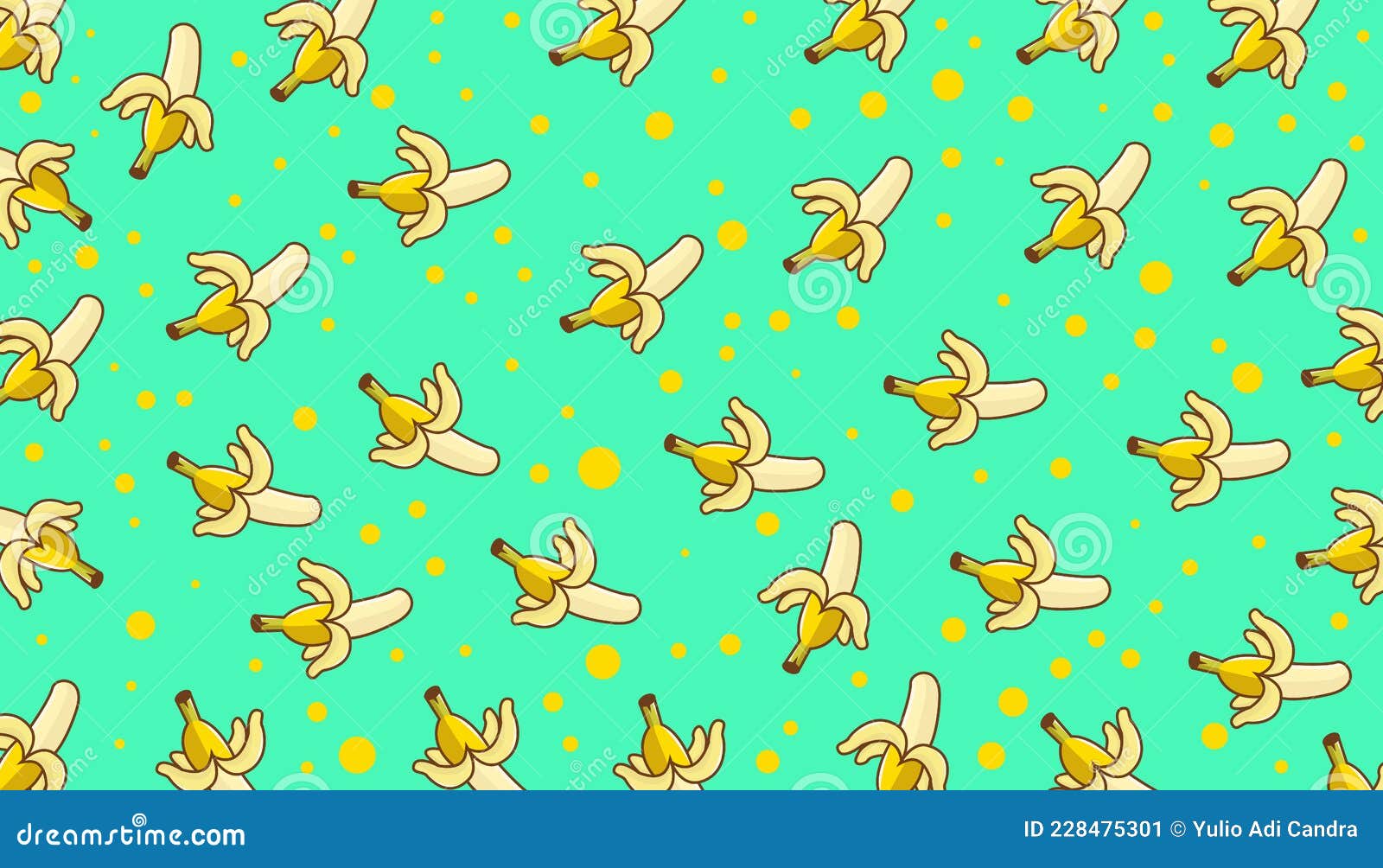 Peeled Banana Pattern with Dots. Illustration Vector Design Stock ...