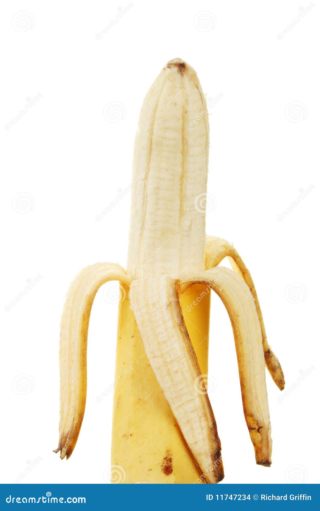 Peeled bannana stock photo. Image of fruit, isolated - 11747234