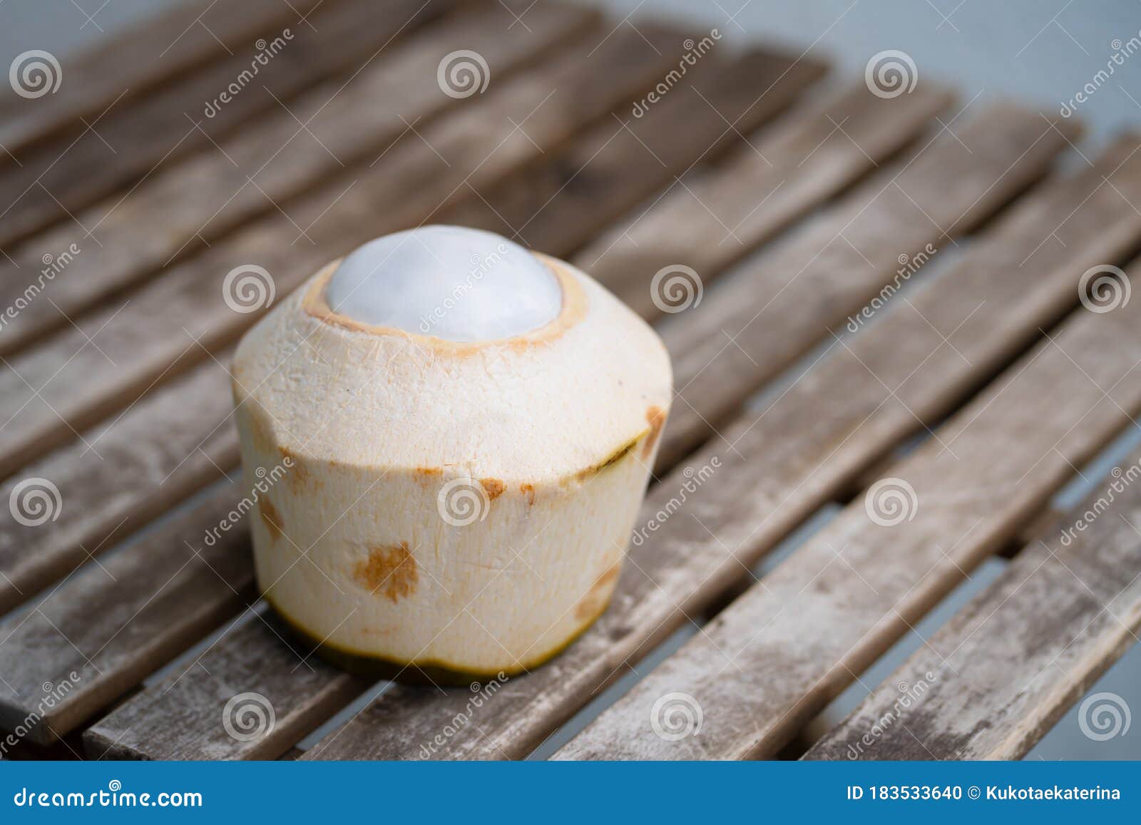 Peeled Coconut Ready To Eat. Peelless Coconut Stock Photo - Image of ...