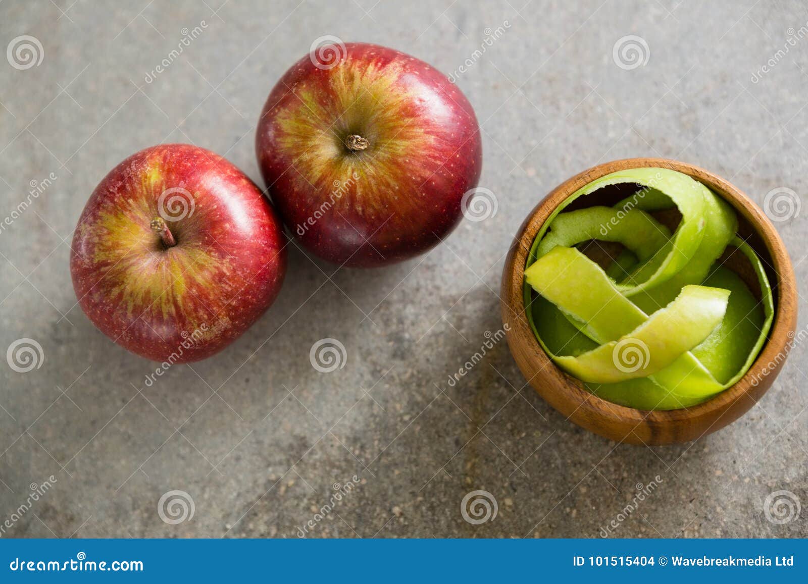 Peeled Green Apple and Two Red Apple Stock Photo - Image of peel ...