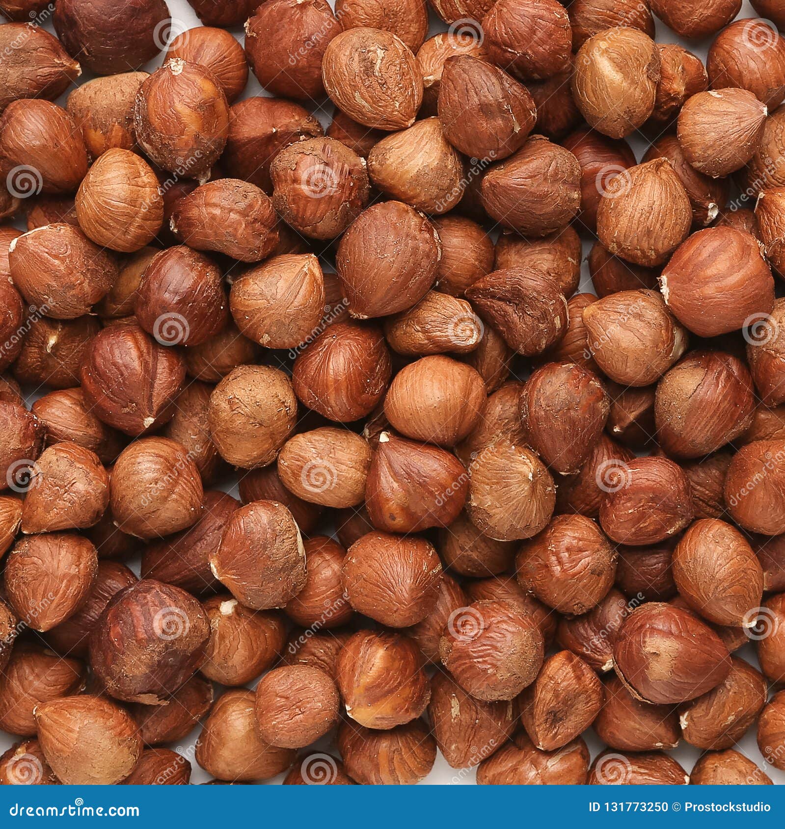 Peeled Hazelnuts Texture and Background, Top View Stock Photo - Image ...