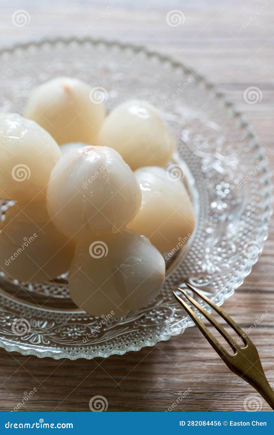 Peeled Lychee Pulp on a Plate Stock Photo - Image of lychee, peeled ...