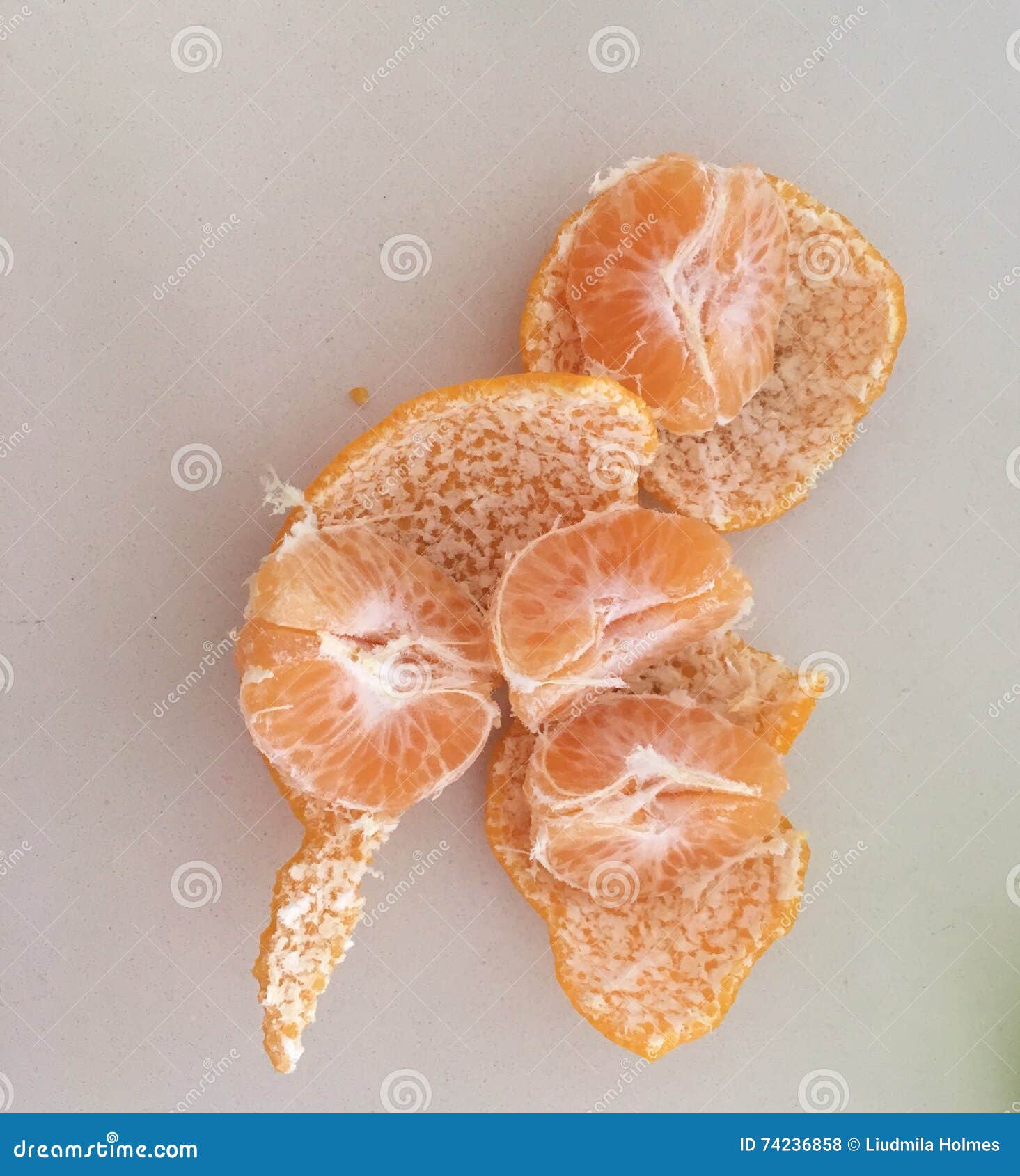 Peeled mandarin stock photo. Image of bench, peel, rind - 74236858