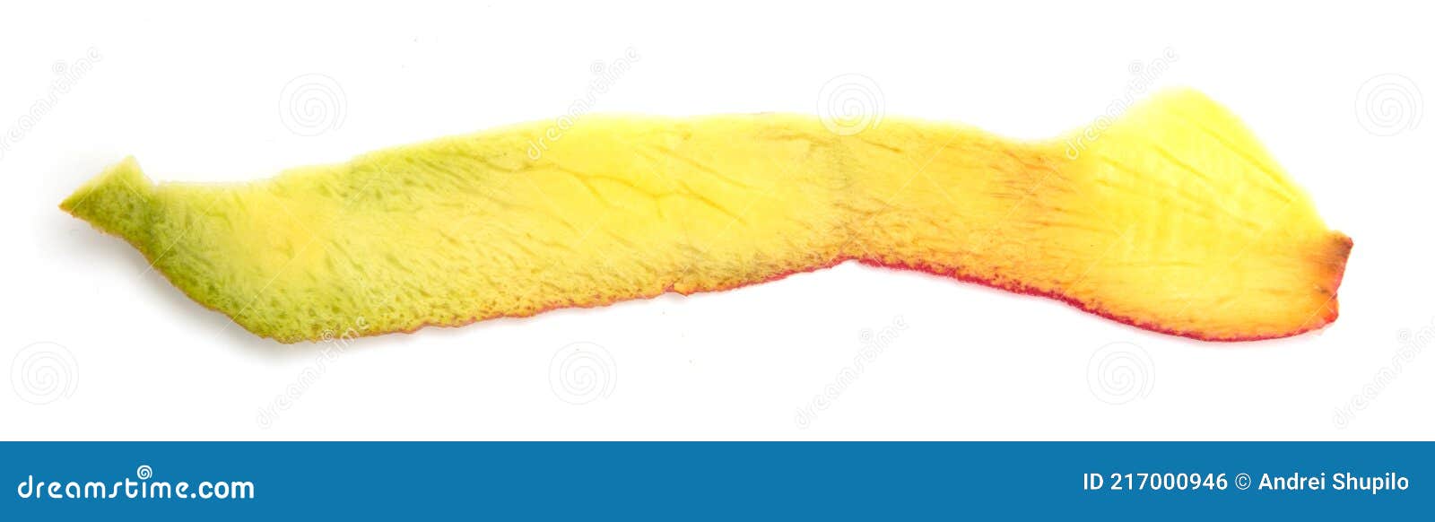 Peeled Mango Skins on a White Background. Stock Photo - Image of piece ...