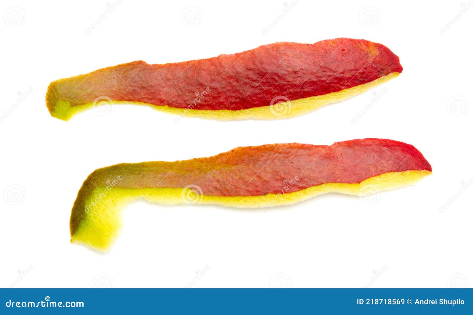 Peeled Mango Skins on a White Background. Stock Image - Image of people ...