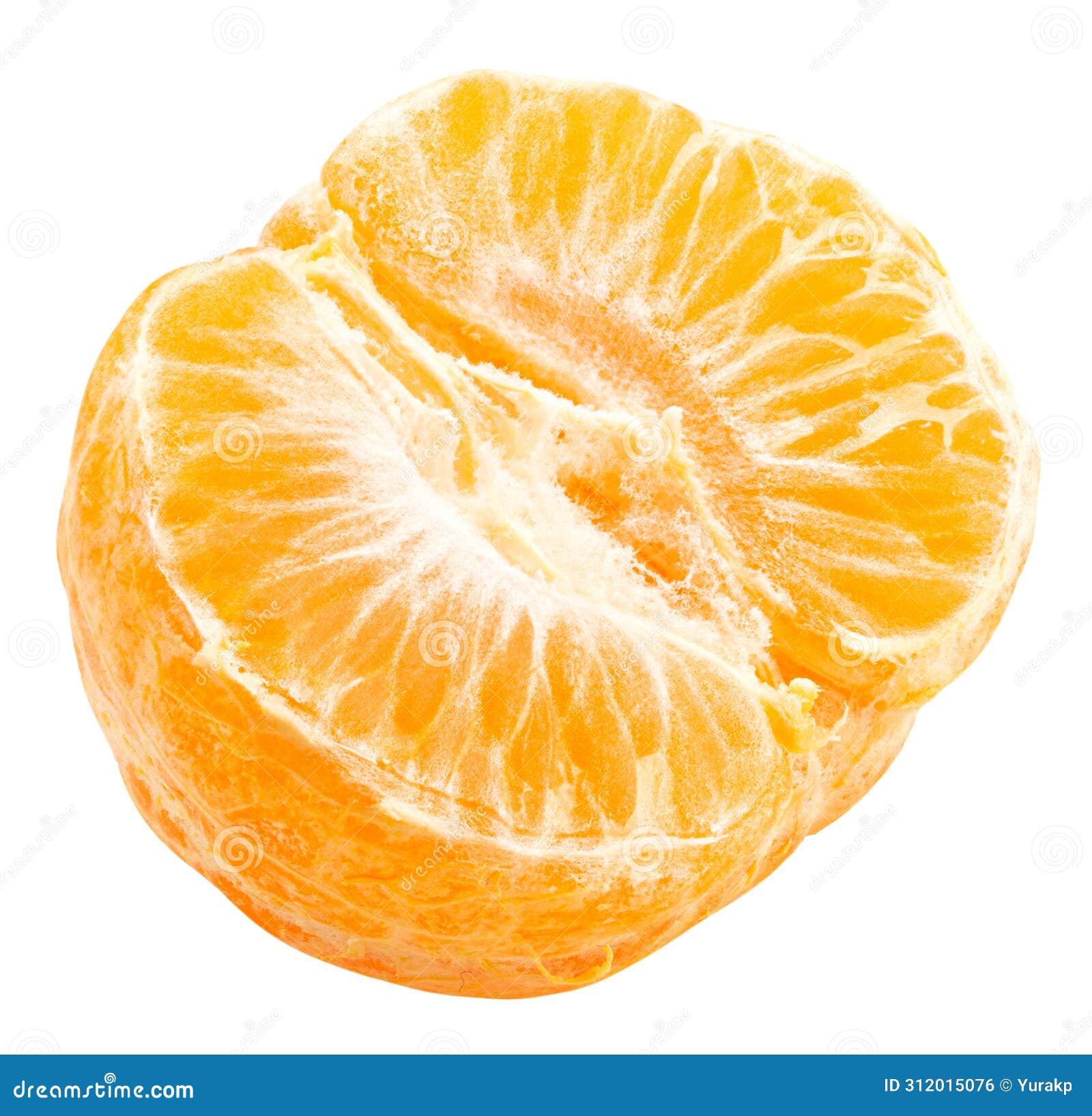 Peeled Orange Isolated on White Background. Clipping Path Stock Photo ...