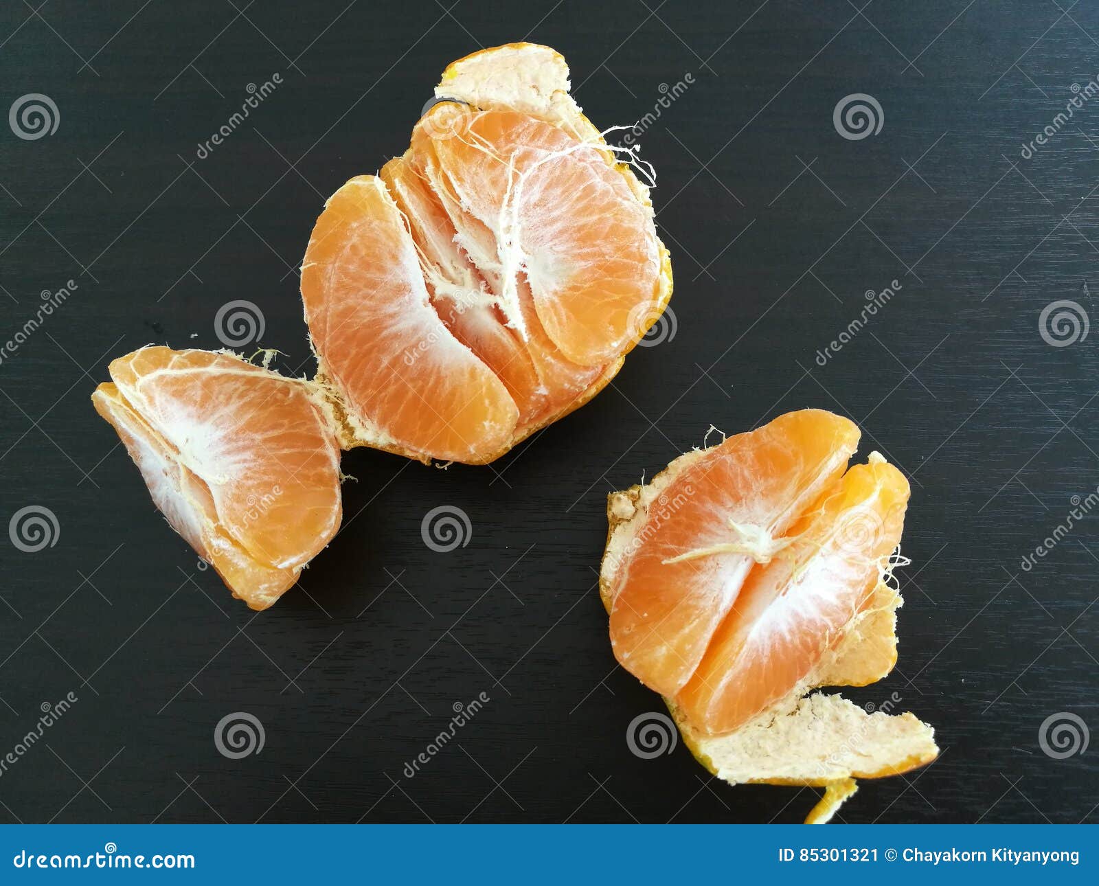Peeled orange stock image. Image of sweet, peeled, wooden - 85301321
