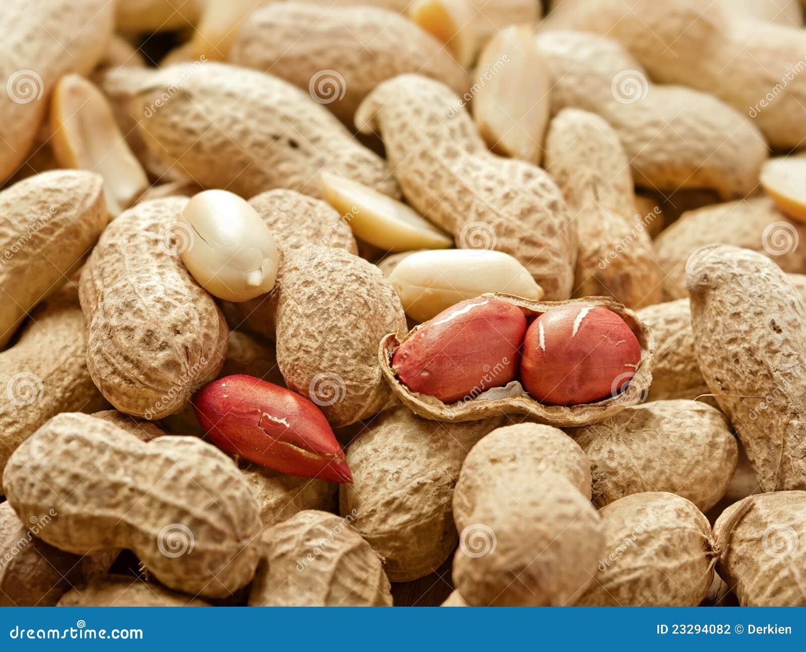 Peeled Peanut and Peanuts in Shell Stock Photo - Image of peanut, fruit ...
