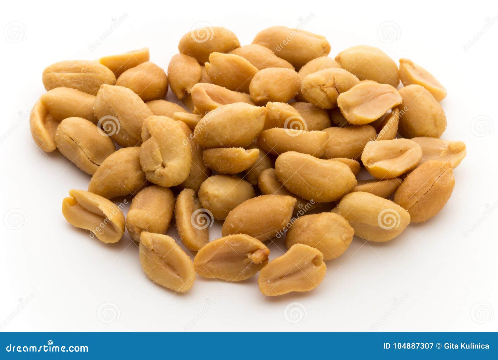 Peeled Peanuts on the Isolated Background. Stock Image - Image of ripe ...