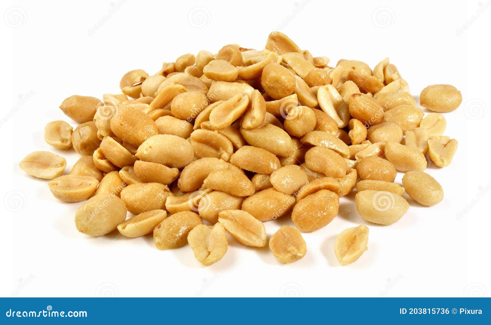 Peeled Peanuts on White Background - Isolated Stock Photo - Image of ...