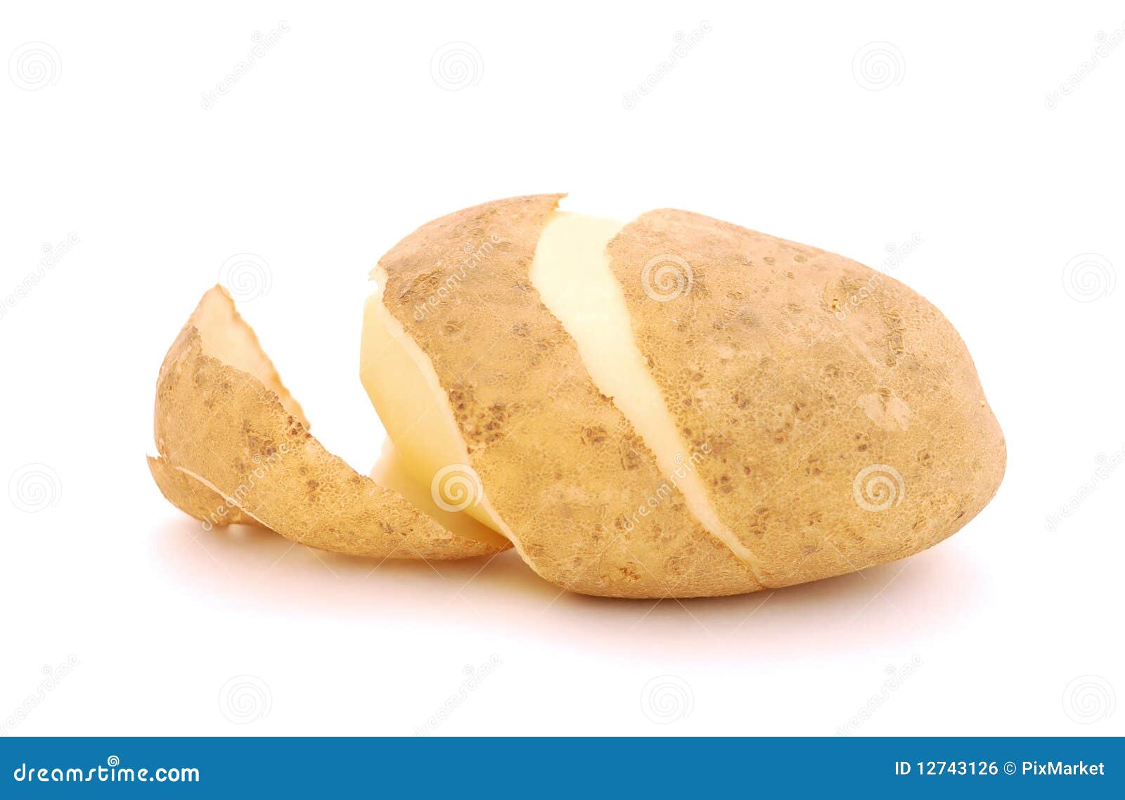 Peeled potato stock photo. Image of isolated, peel, eating - 12743126