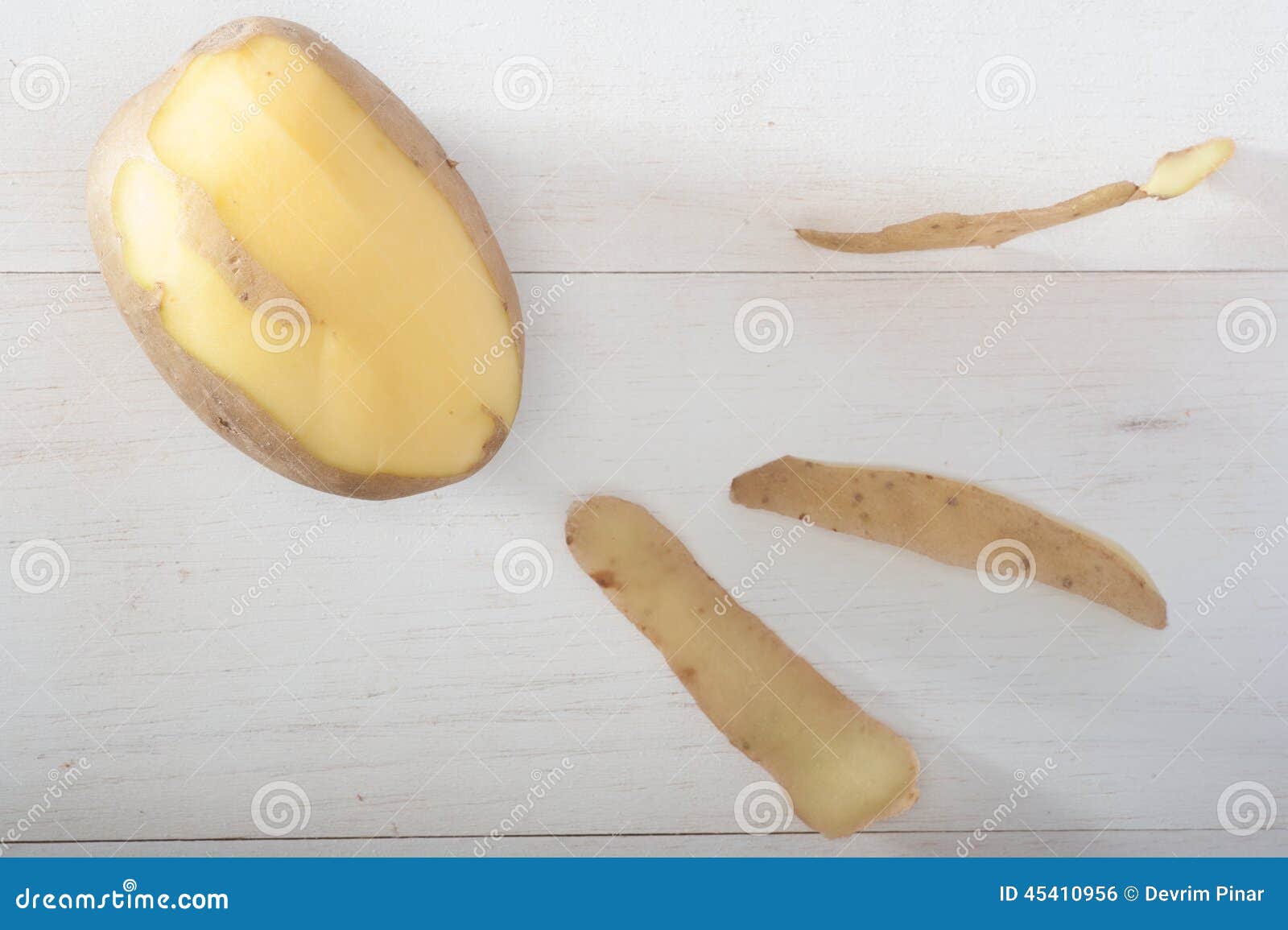 Peeled Potato stock photo. Image of garden, single, agriculture - 45410956