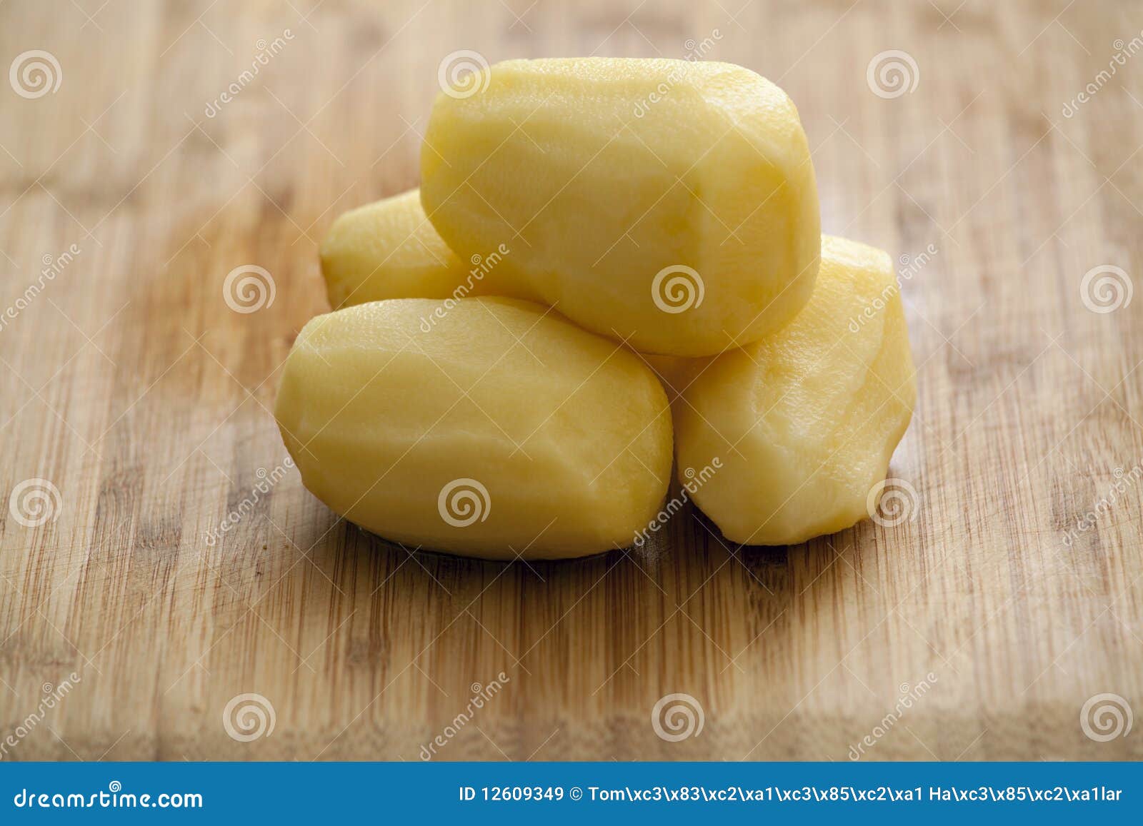 Peeled potatoes stock image. Image of vegetable, vegetarian - 12609349