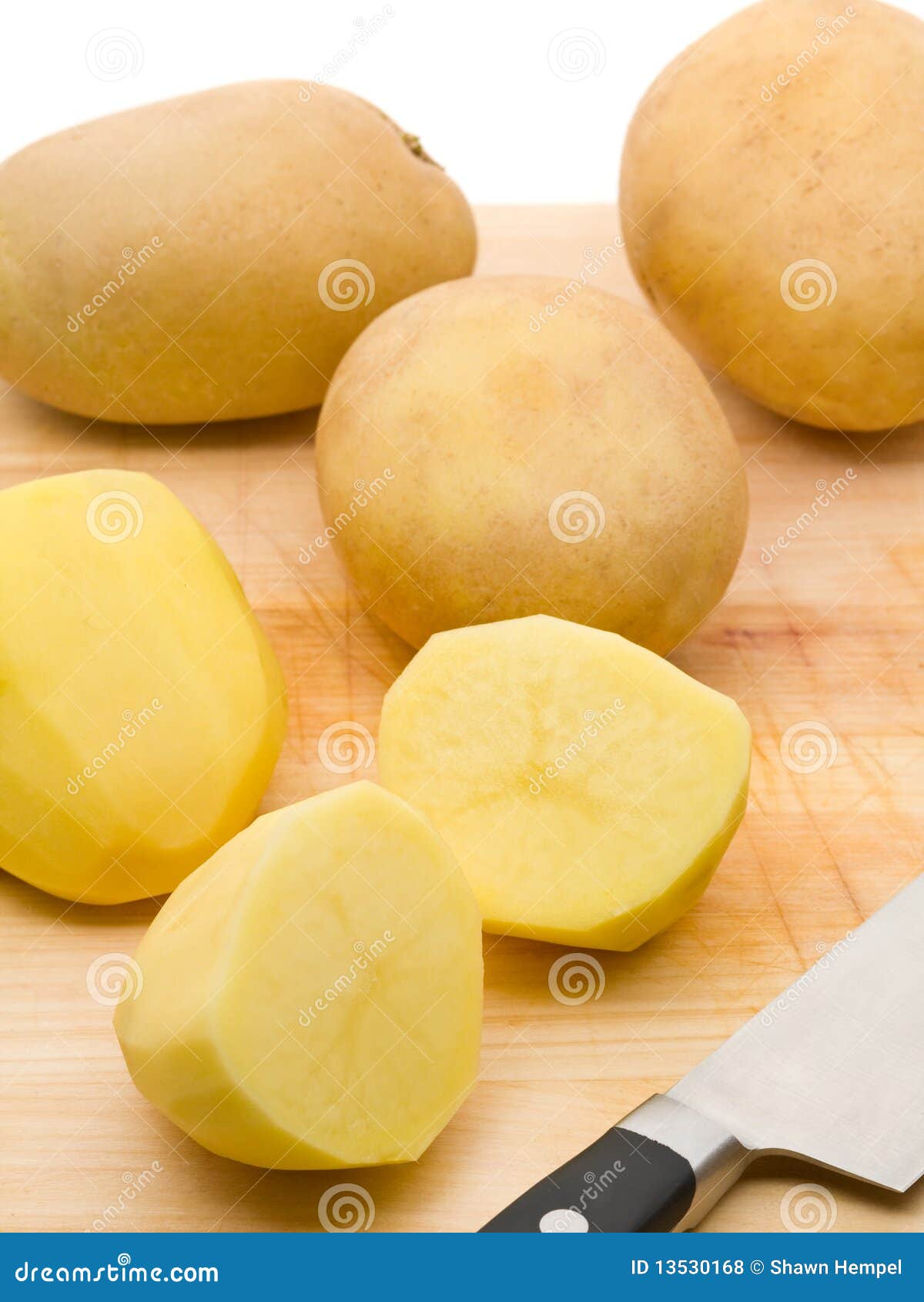 Peeled potatoes stock photo. Image of nutrition, studio - 13530168