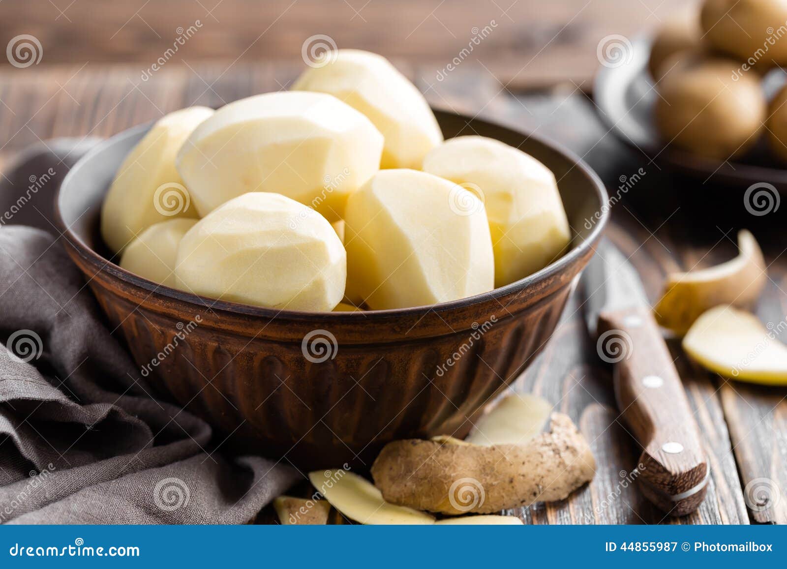 Peeled potatoes stock image. Image of farming, natural - 44855987