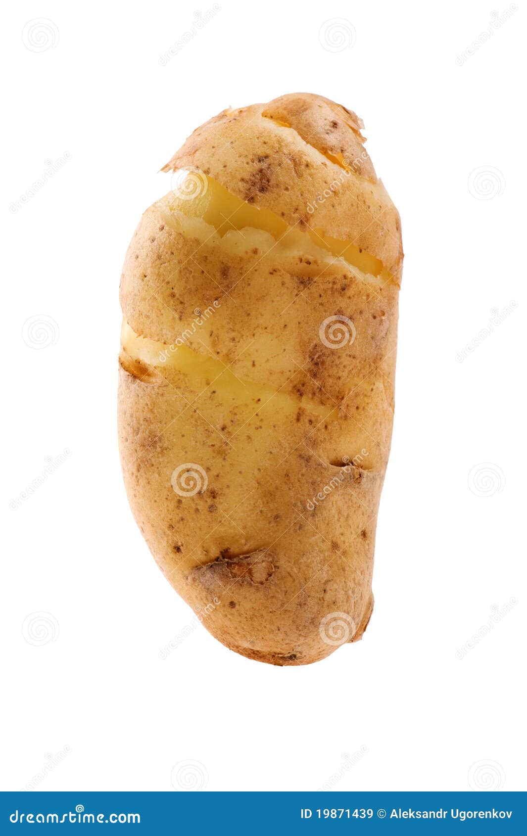 Peeled potatoes on white stock image. Image of plant - 19871439