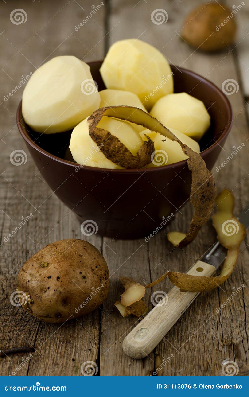 Peeled potatoes stock photo. Image of ingredient, kitchen - 31113076