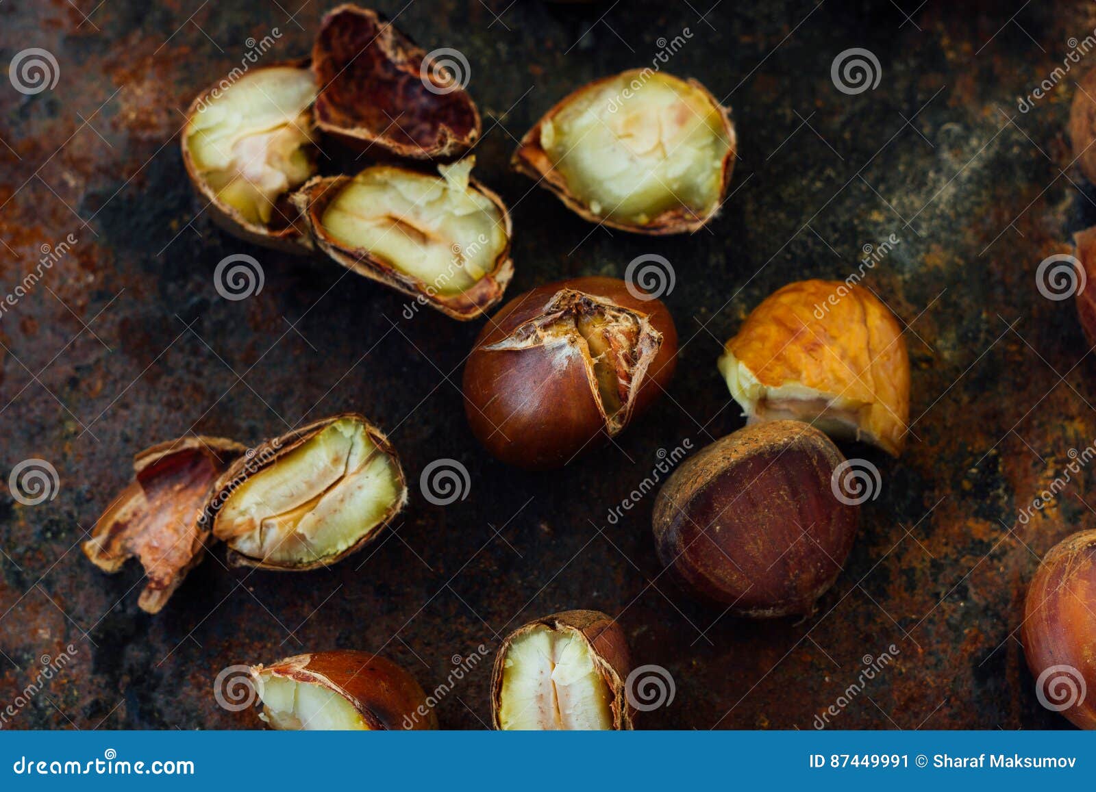 Peeled roasted chestnuts stock image. Image of roasted - 87449991