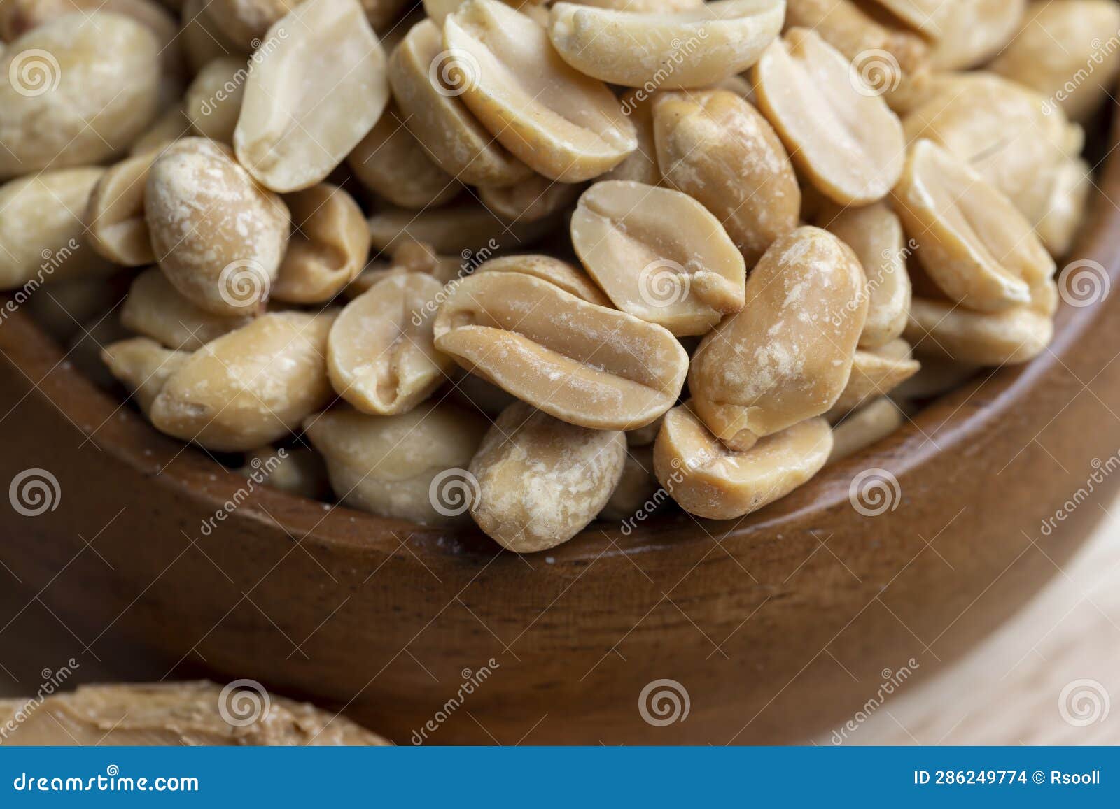 Peeled and Roasted Peanuts on the Table Stock Photo - Image of food ...