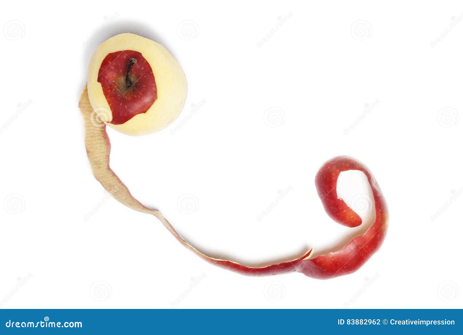 Peeled skin of apple stock photo. Image of skin, advent - 83882962